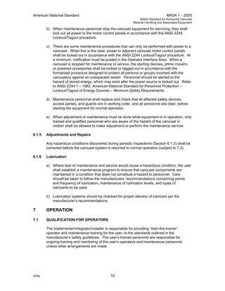 Safety Standard for Horizontal Carousel Material Handling and ...