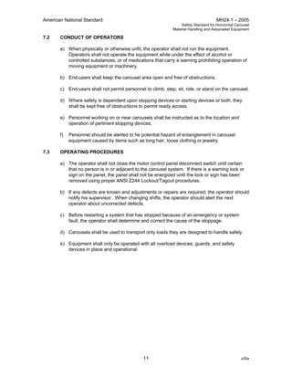 Safety Standard for Horizontal Carousel Material Handling and ...