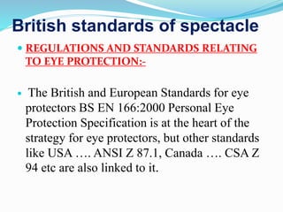 Safety standard for opthalmic lenses 2 | PPTX