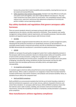 Safety Standards And Regulations For Aircraft Cable Harnesses | PDF