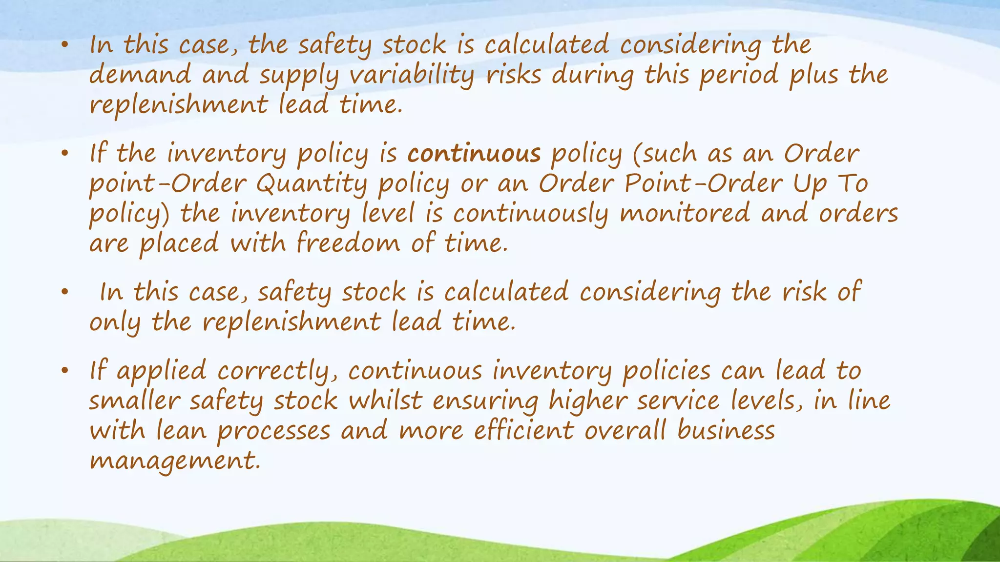 Safety stock | PPTX
