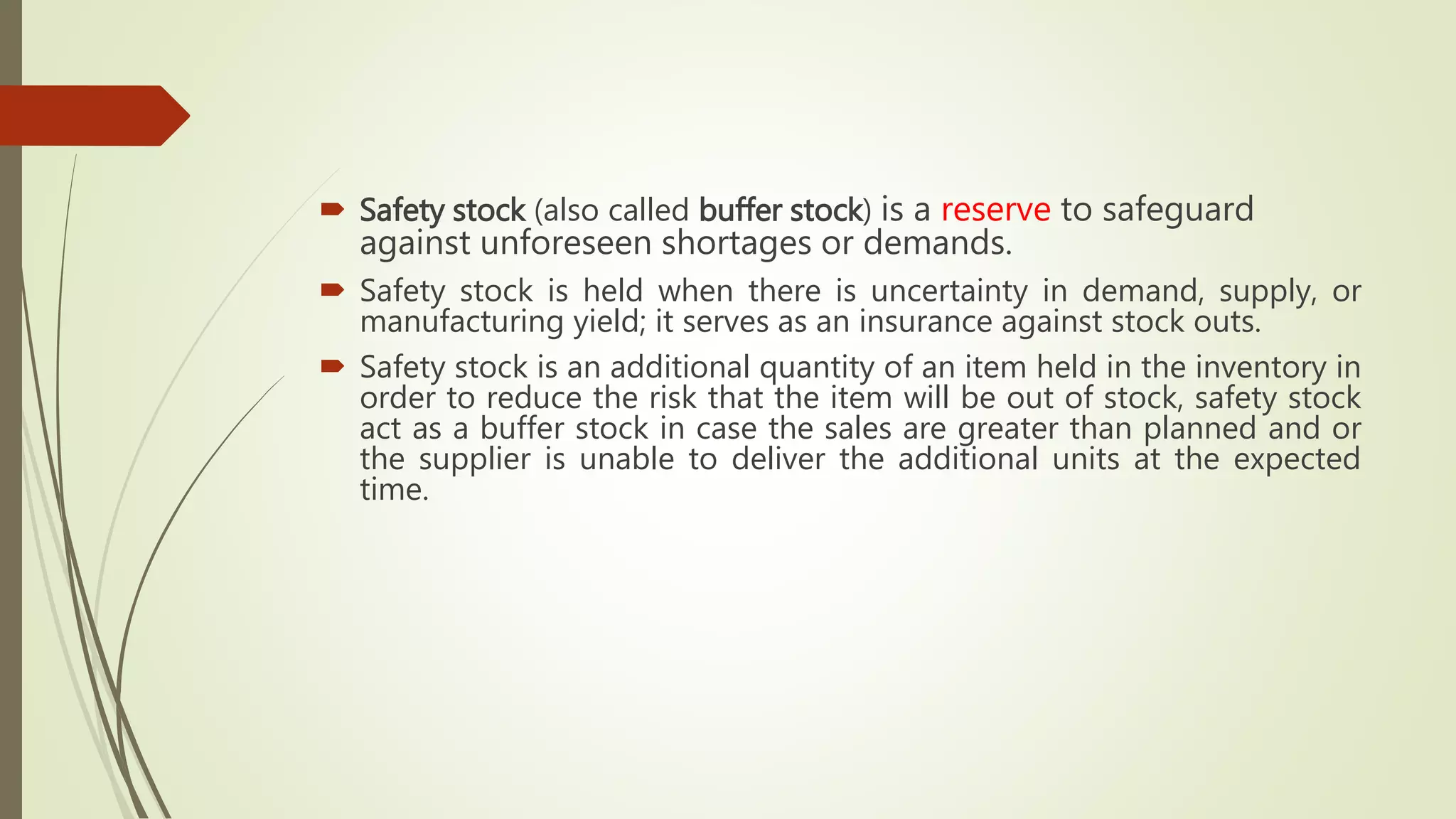 Safety stock | PPTX