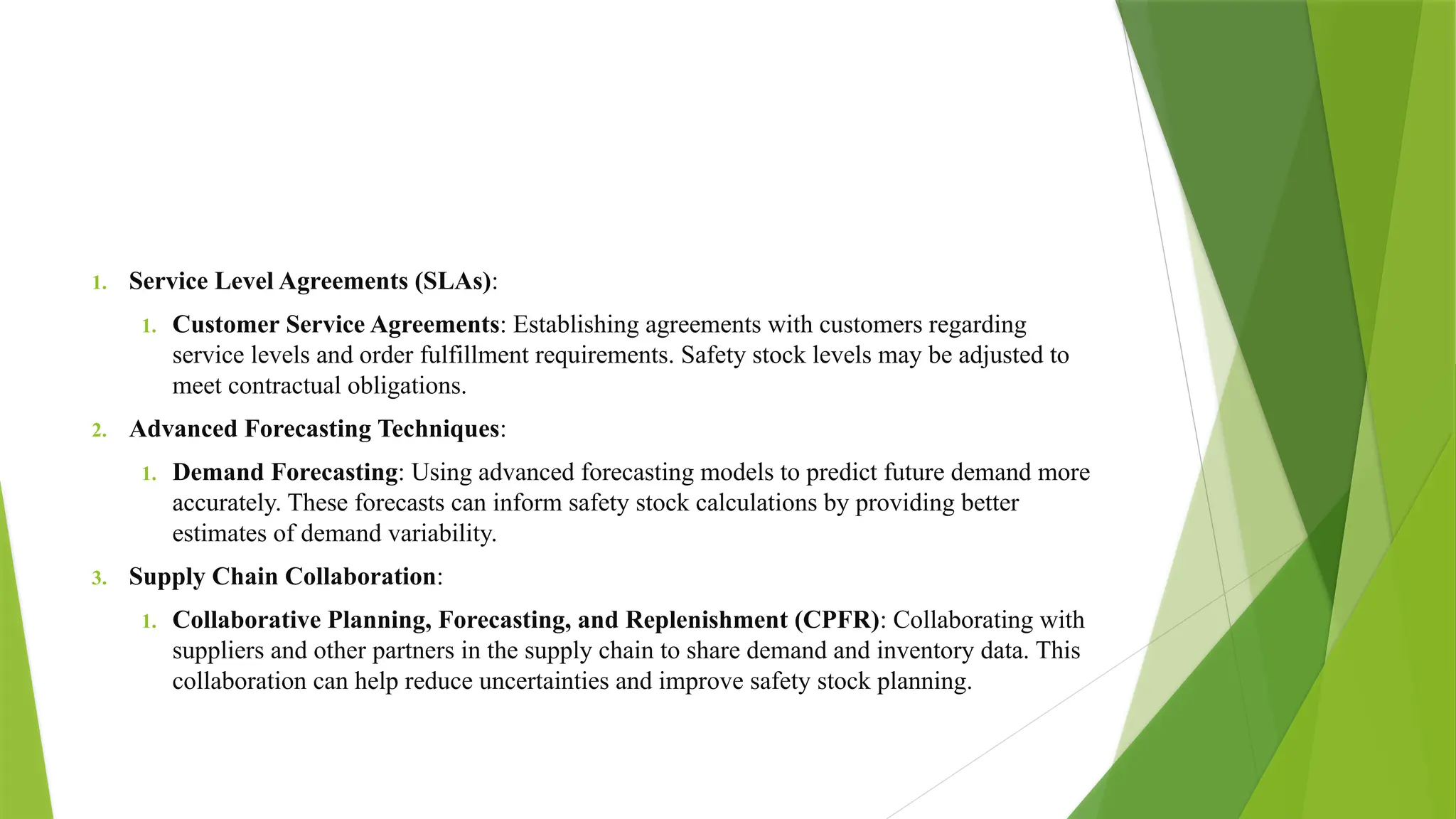 Safety stock.pptx Material management notes | PPTX