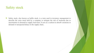 Safety stock.pptx Material management notes | PPTX