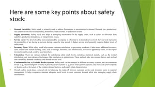 Safety stock.pptx Material management notes | PPTX