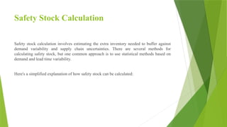 Safety stock.pptx Material management notes | PPTX
