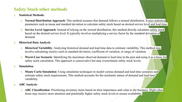 Safety stock.pptx Material management notes | PPTX