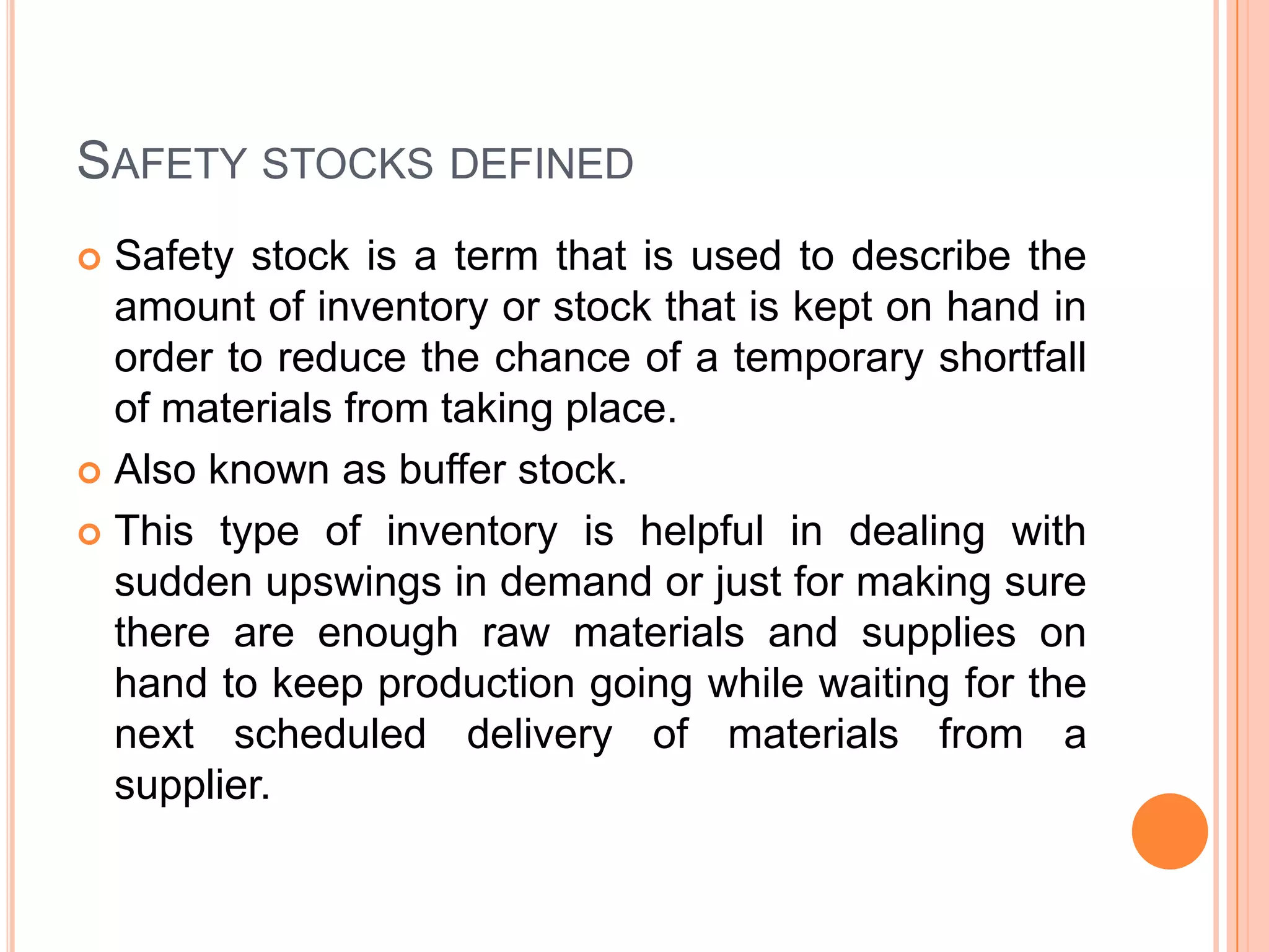 Safety stocks final | PPTX