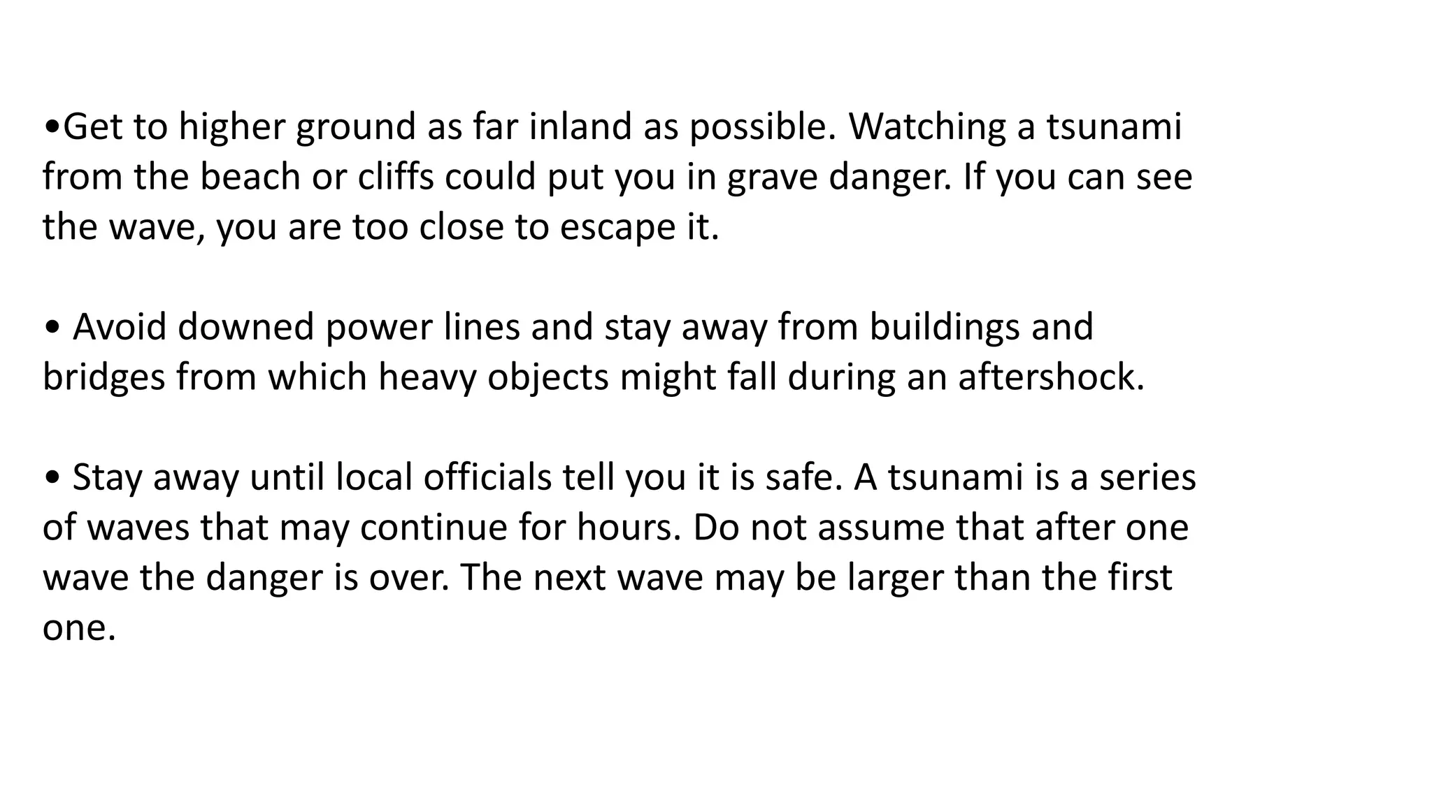 Safety techniques on tsunami | PPTX