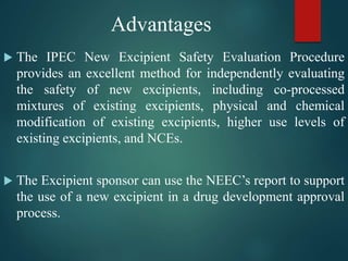 Safety testing of Excipients | PPTX