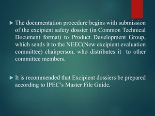 Safety testing of Excipients | PPTX