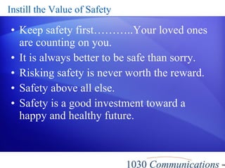 Safety Thoughts | PPT | Wellness | Healthy Living