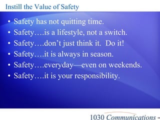Safety Thoughts | PPT | Wellness | Healthy Living