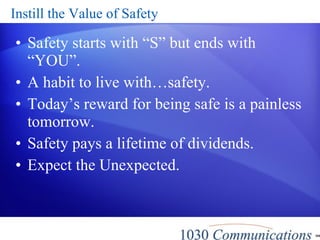Safety Thoughts | PPT