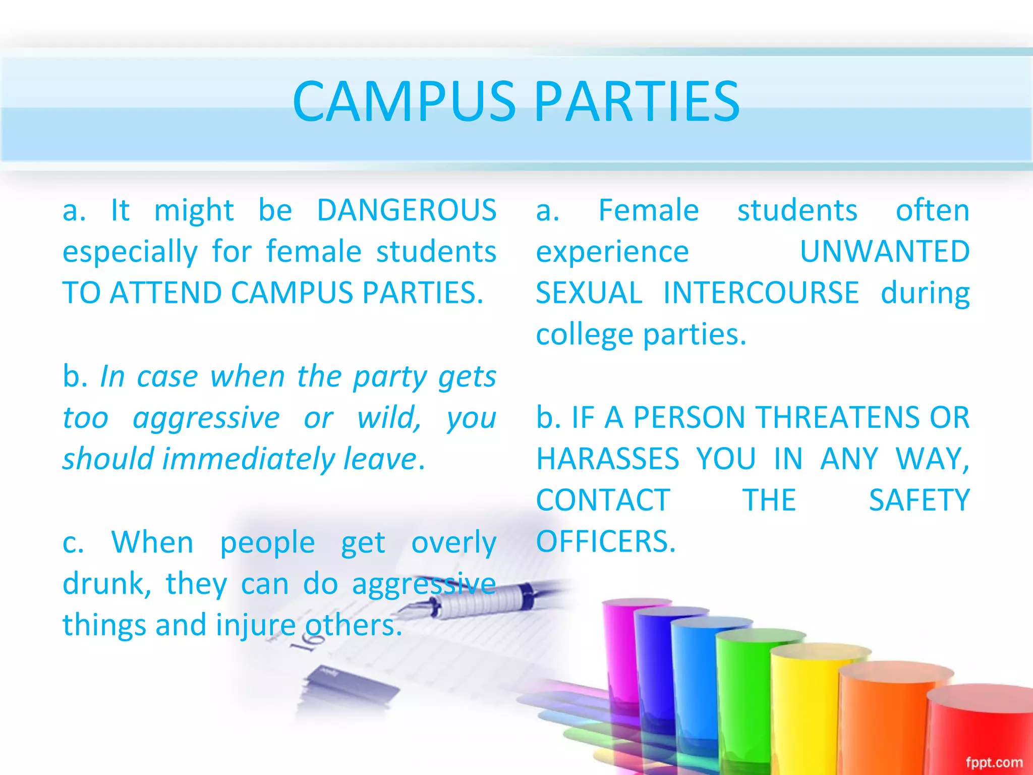 Safety tips for college campus | PPT | College Planning | College Education