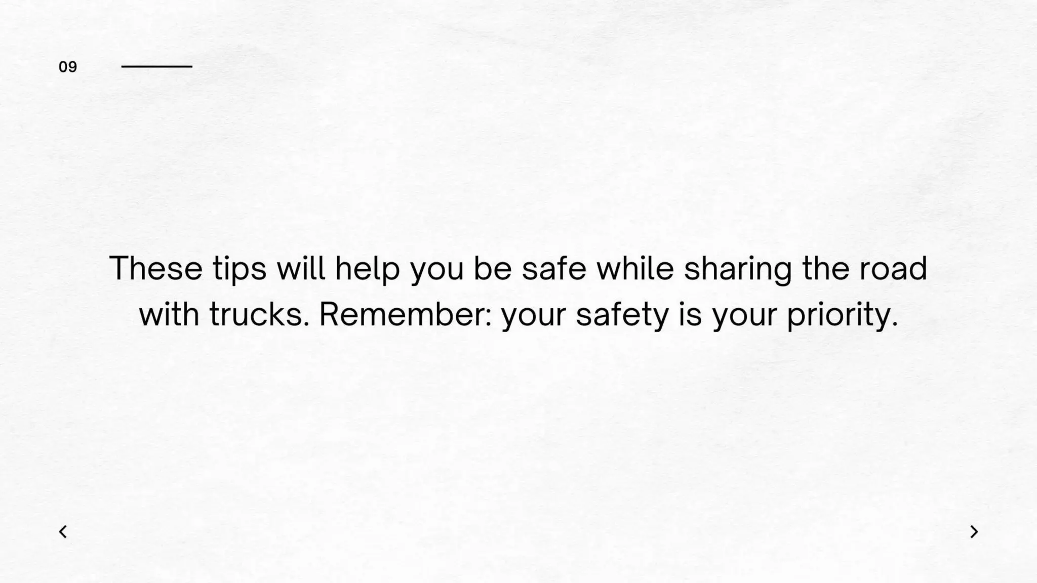 Safety Tips for Drivers Sharing the Road with Trucks | PPTX