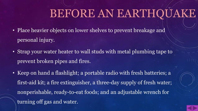 Safety tips for earthquake | PPT