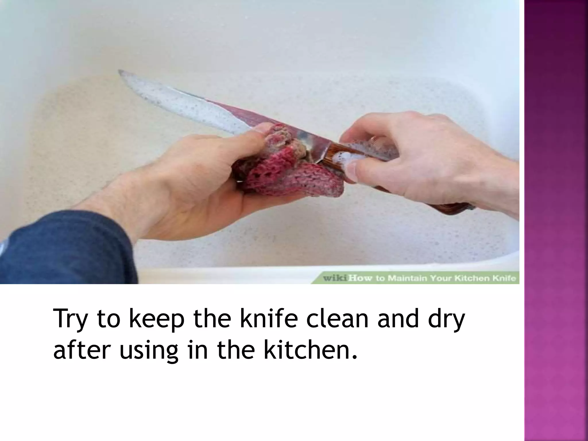 Safety tips for kitchen knife | PPTX