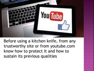 Safety tips for kitchen knife | PPTX