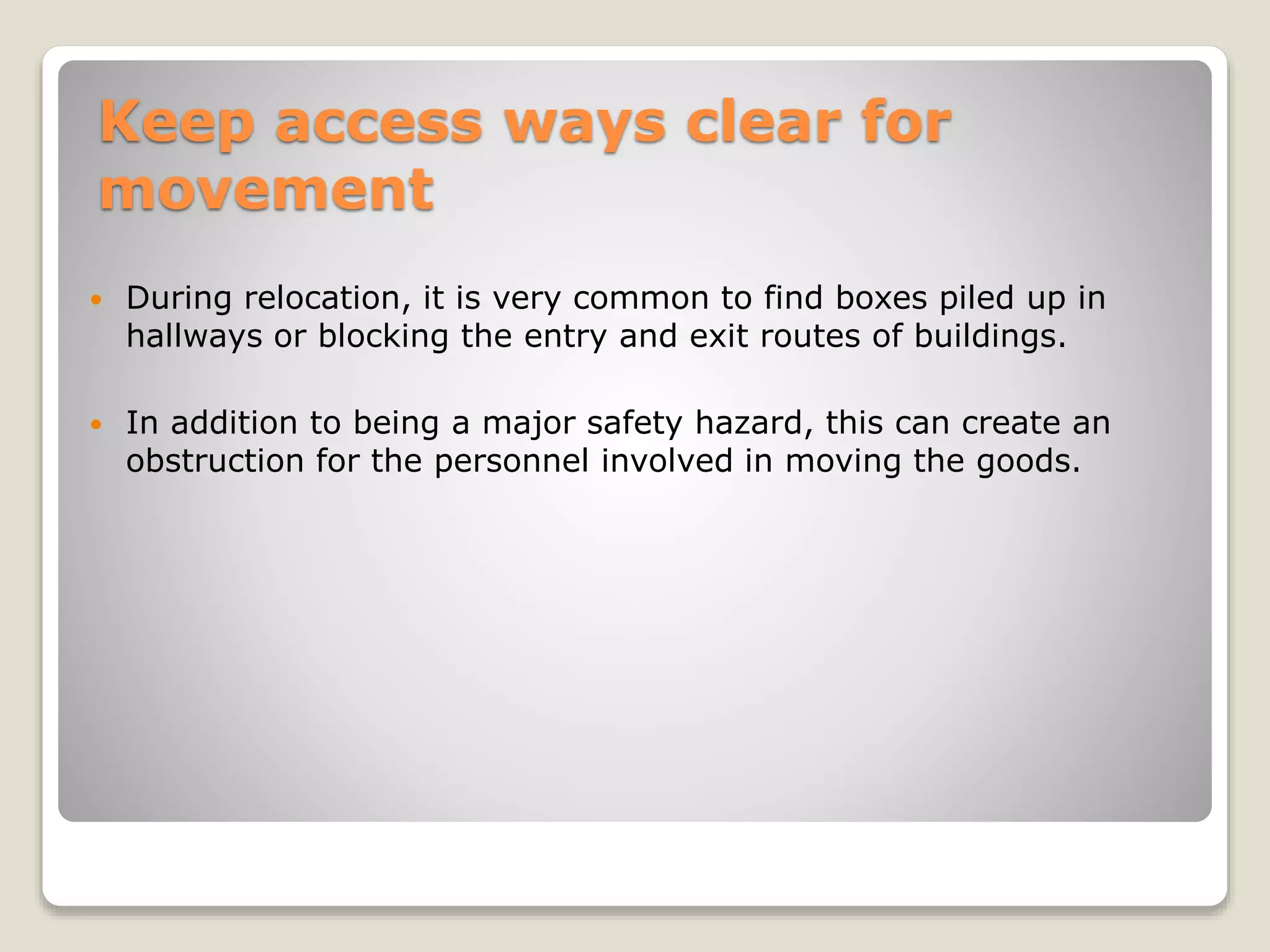 Safety tips for office relocation | PPTX