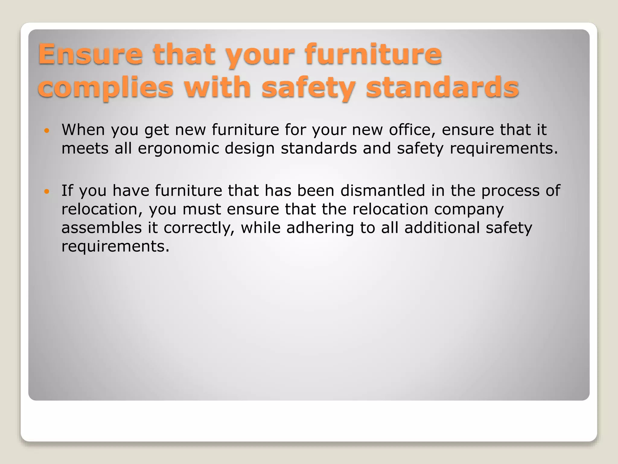 Safety tips for office relocation | PPTX