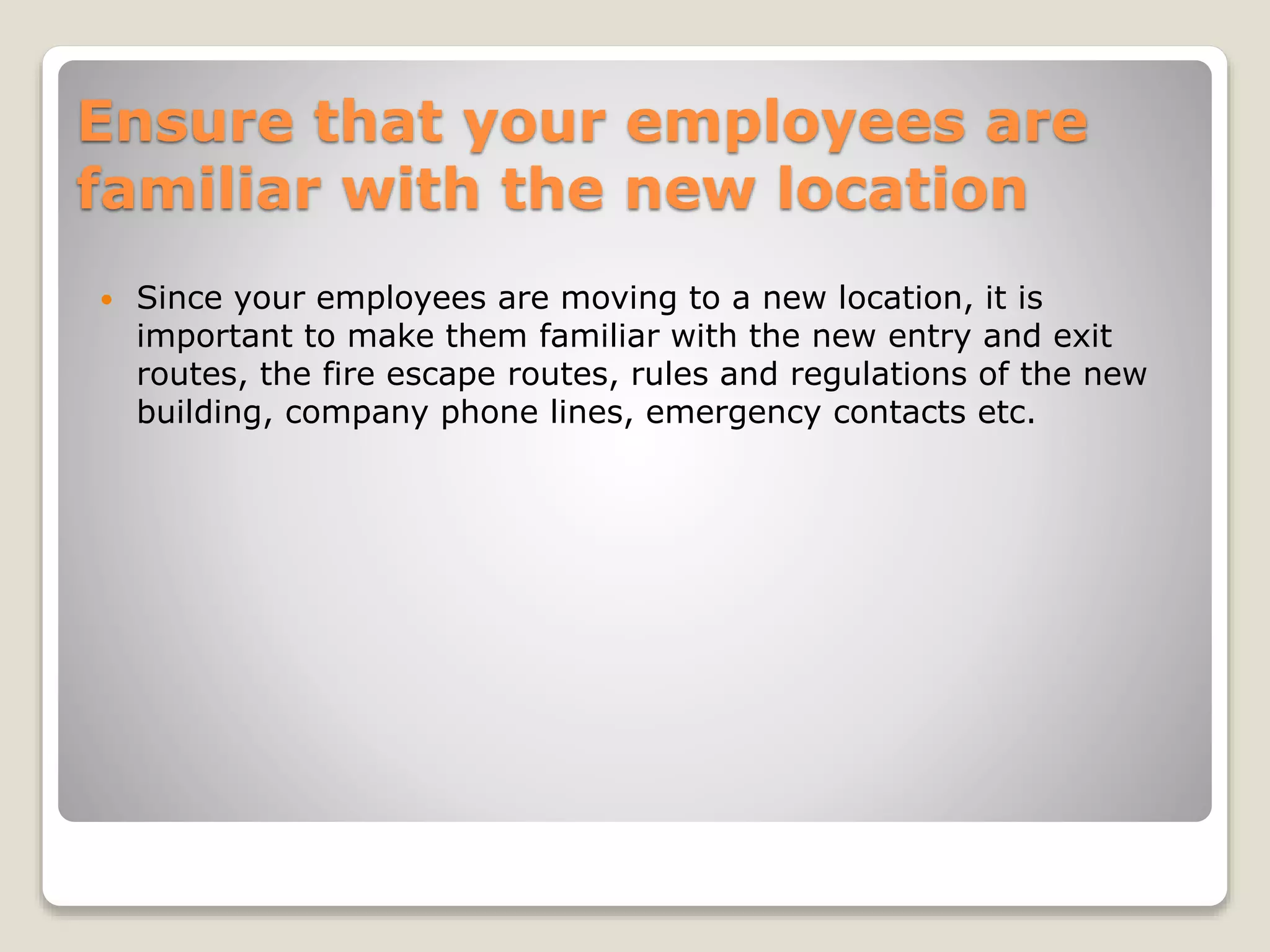 Safety tips for office relocation | PPTX