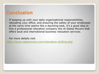 Safety tips for office relocation | PPTX