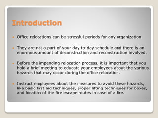 Safety tips for office relocation | PPTX