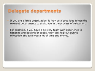 Safety tips for office relocation | PPTX