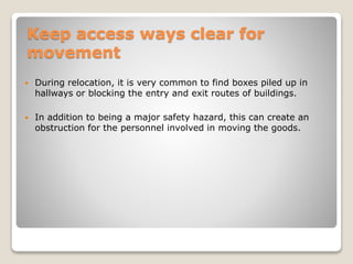 Safety tips for office relocation | PPTX