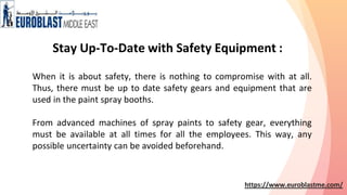 Safety tips for using paint spray booth... | PDF