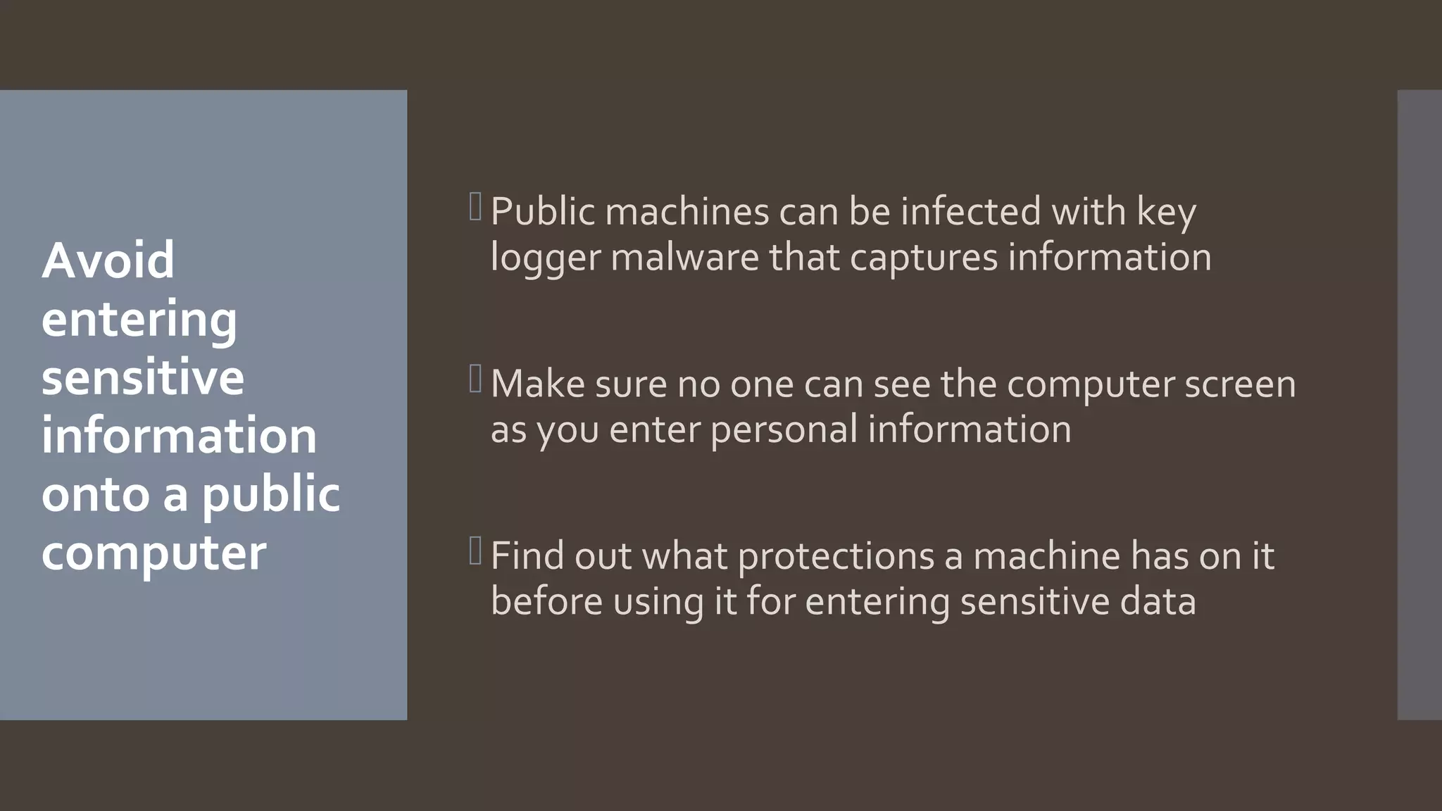 Safety tips when using a public computer | PPT