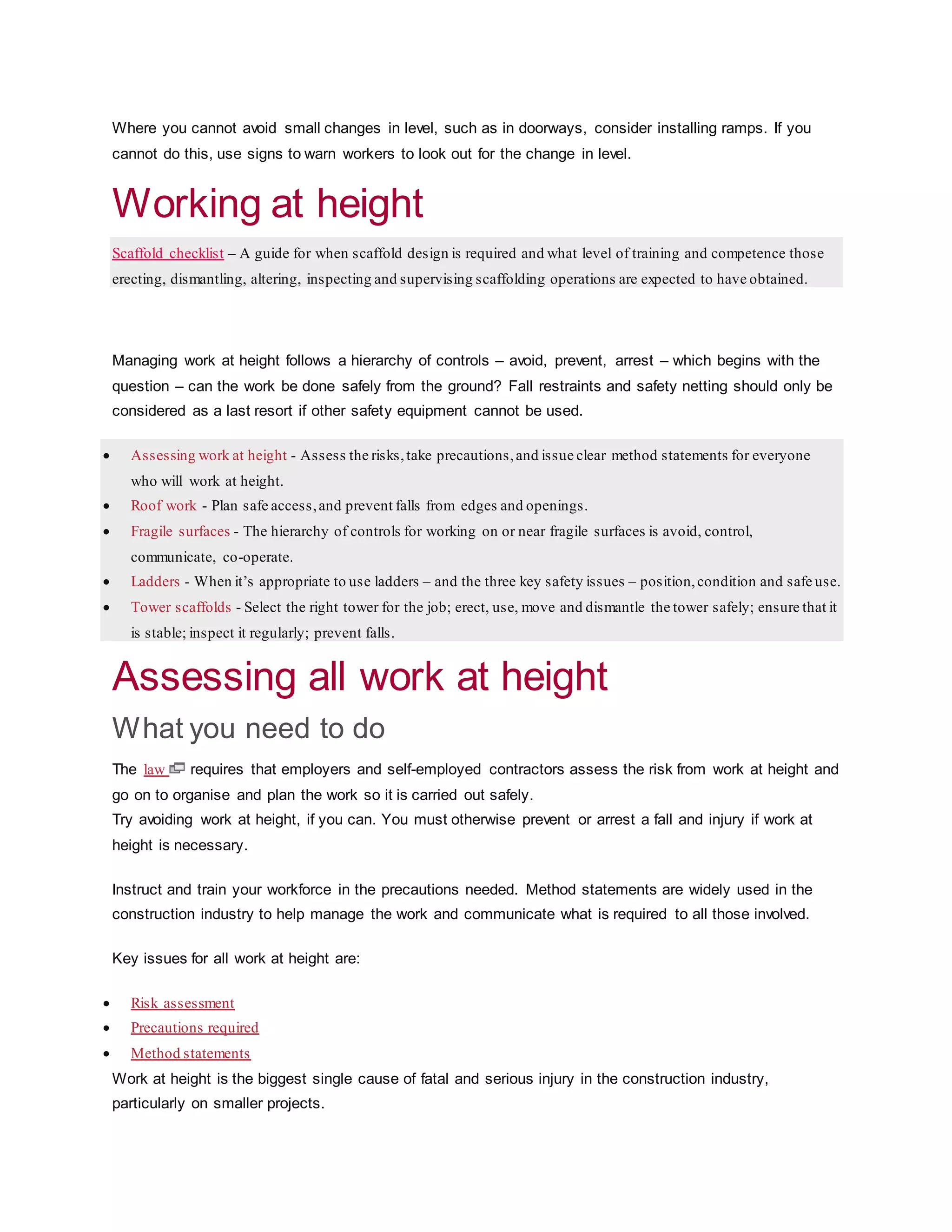 Safety topics | DOCX