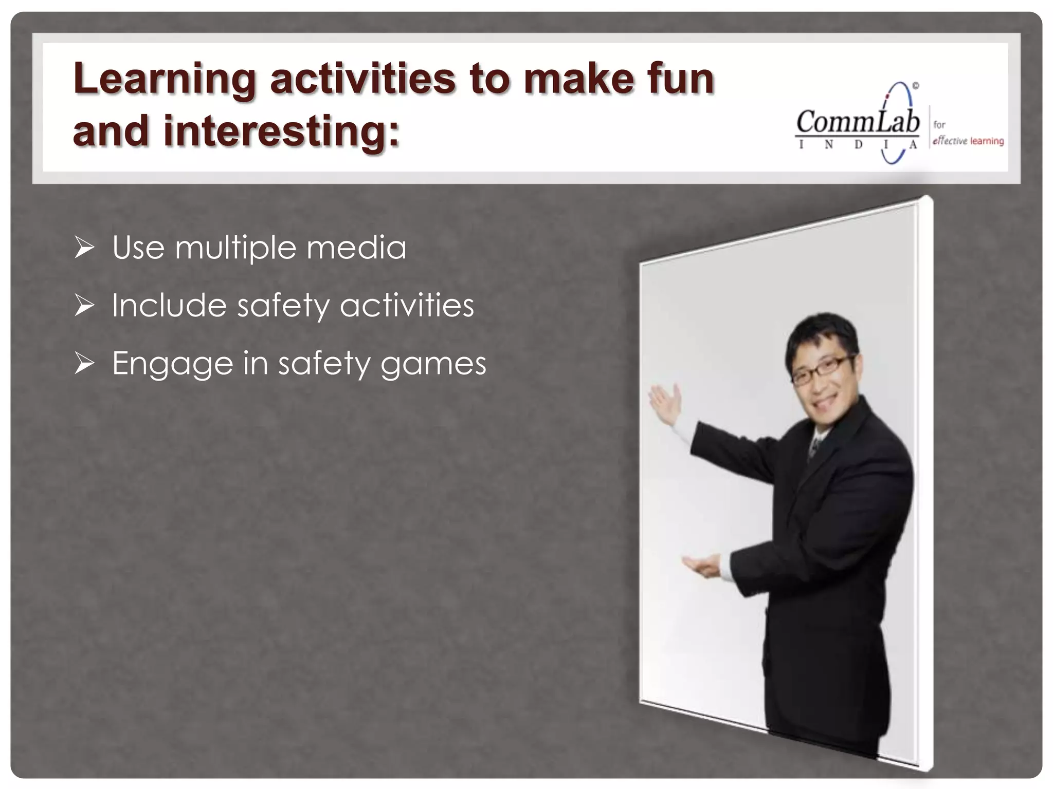 Learning Activities to Make Safety Training Fun and Interesting | PPTX