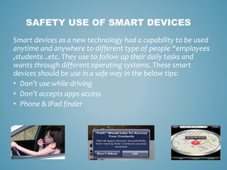Safety use of electronic devices | PPTX