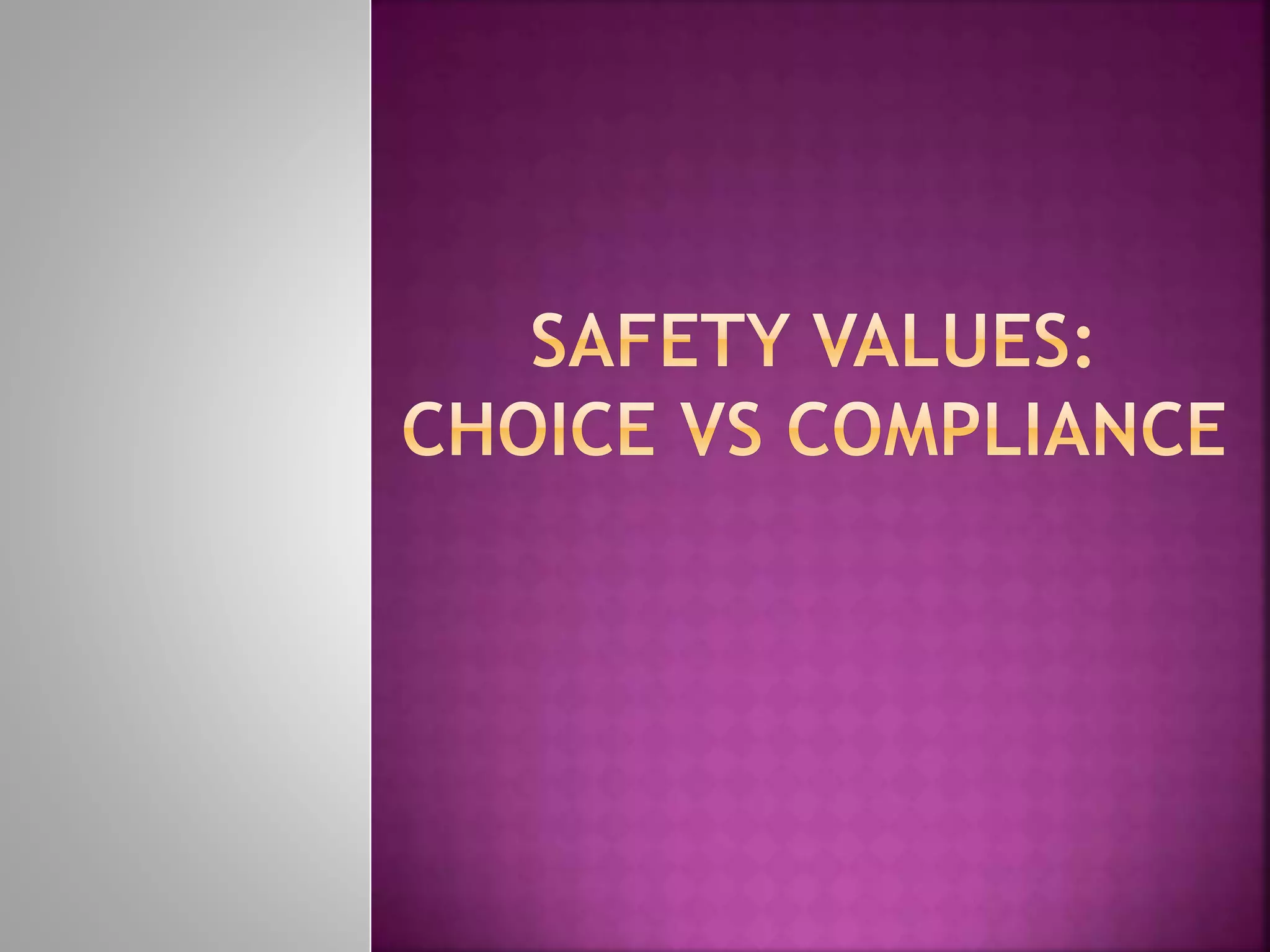 Safety Values | PPT