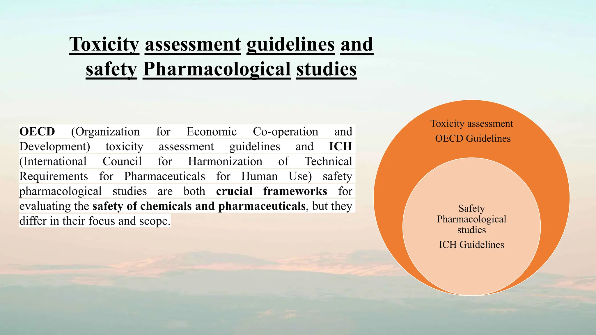 ICH vs OECD guidelines : safety pharmacological studies vs toxicity ...