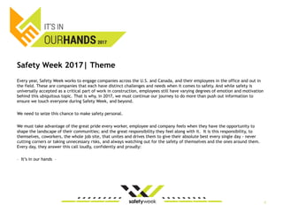 Safety Week 2017 Social Media Toolkit | PDF | Construction Industry ...