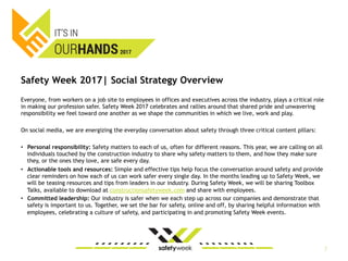 Safety Week 2017 Social Media Toolkit | PDF | Construction Industry ...
