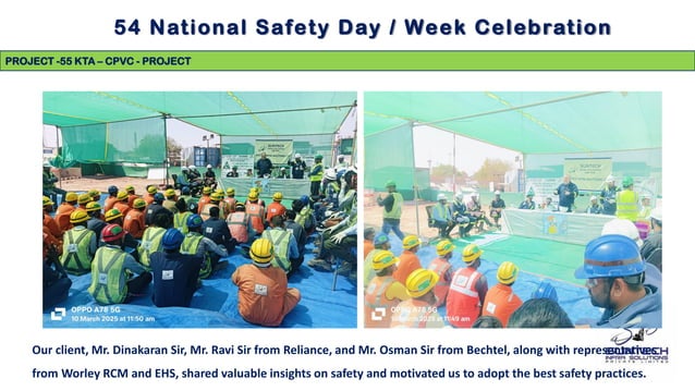 Safety week celebration at work location | PPT
