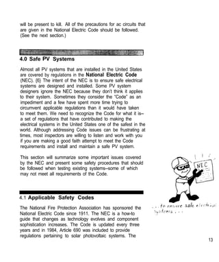 Safety with PV systems | PDF
