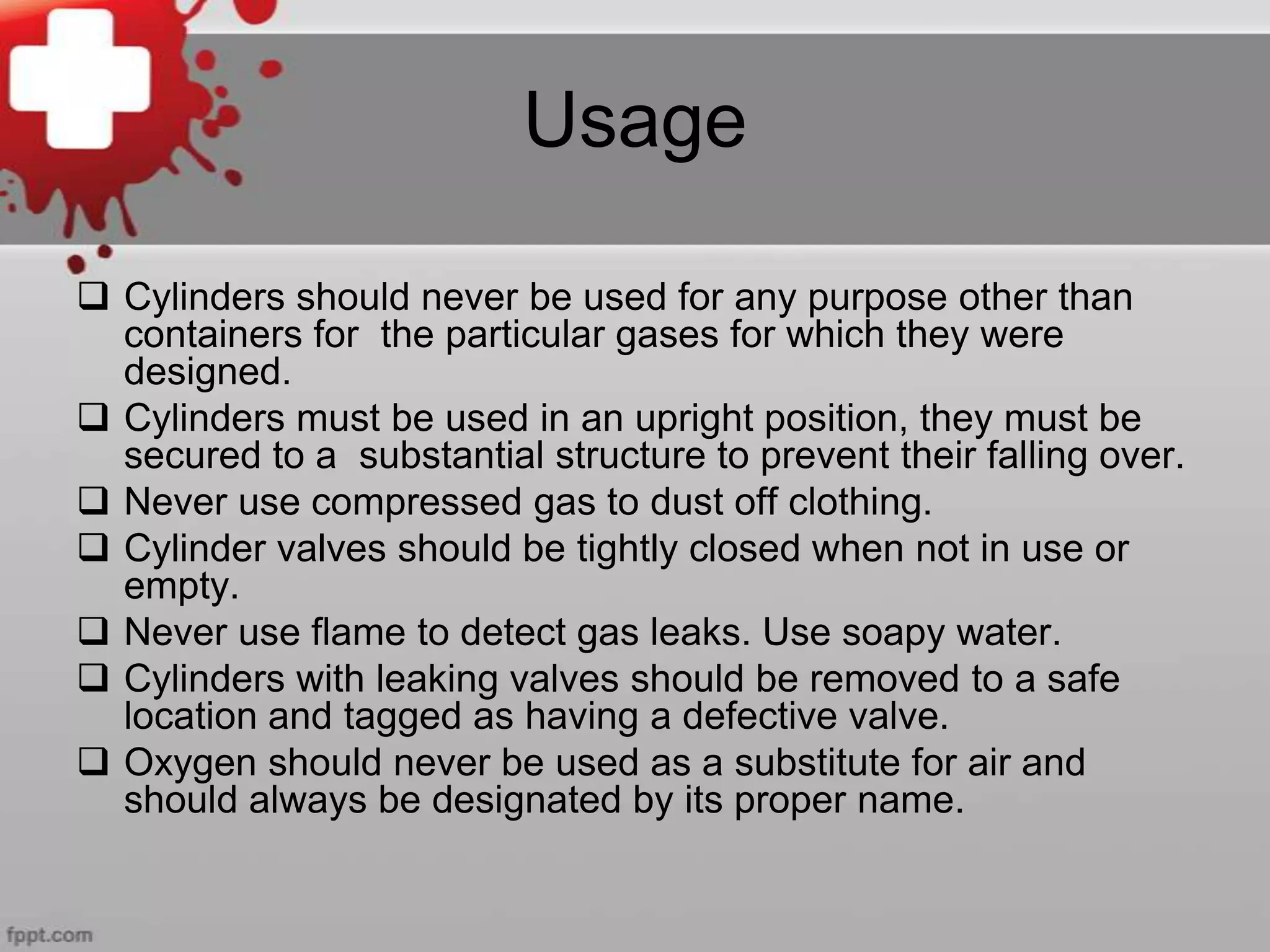 Safety work instruction for compressed gas | PPTX