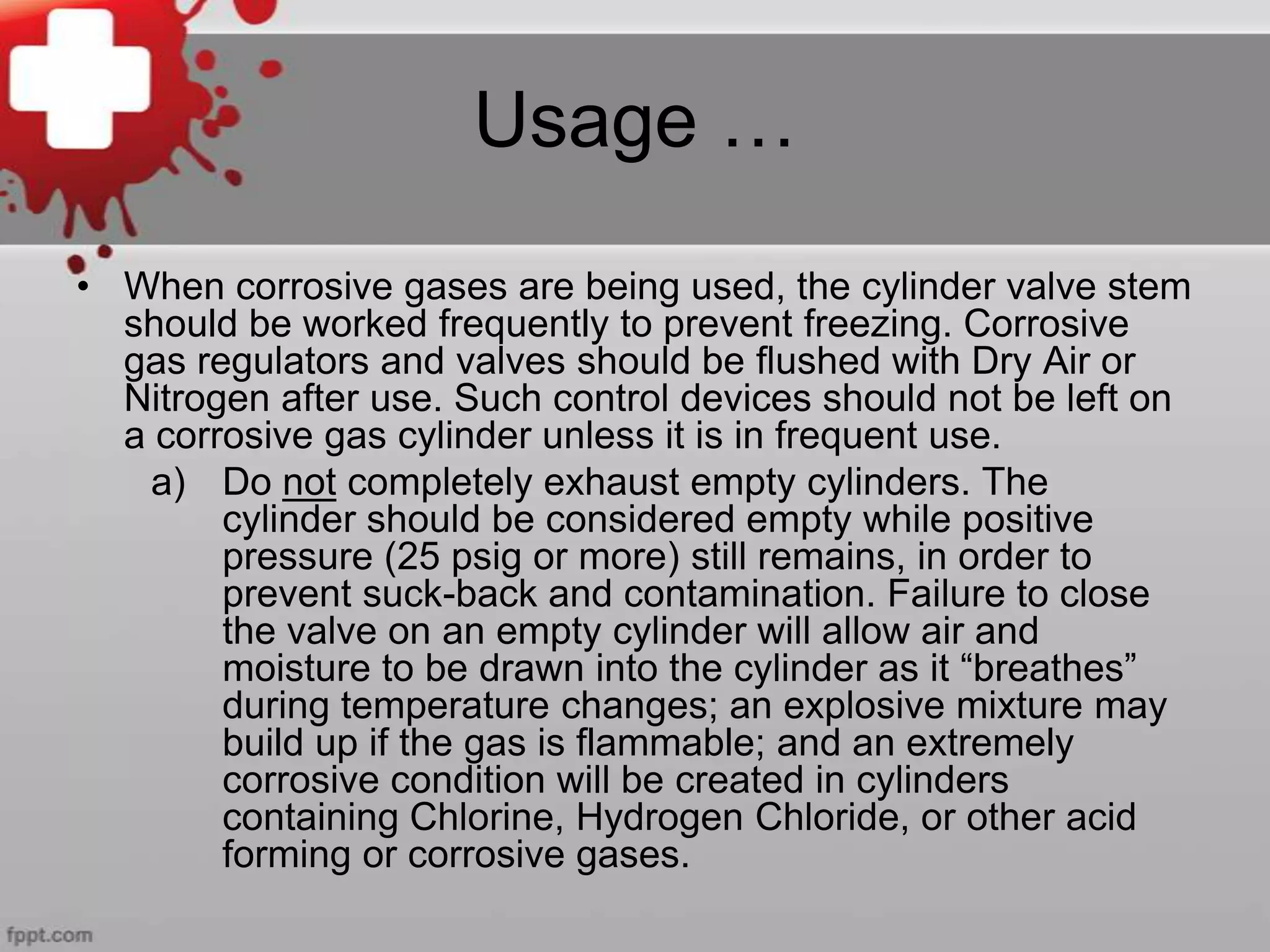 Safety work instruction for compressed gas | PPTX