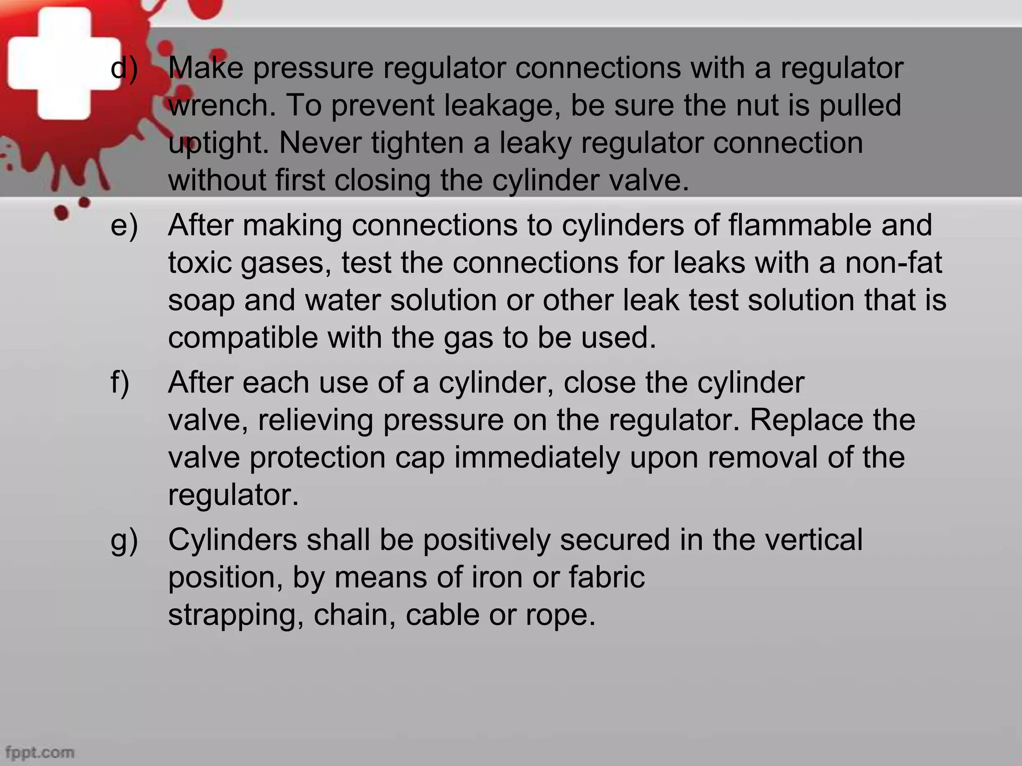 Safety work instruction for compressed gas | PPTX