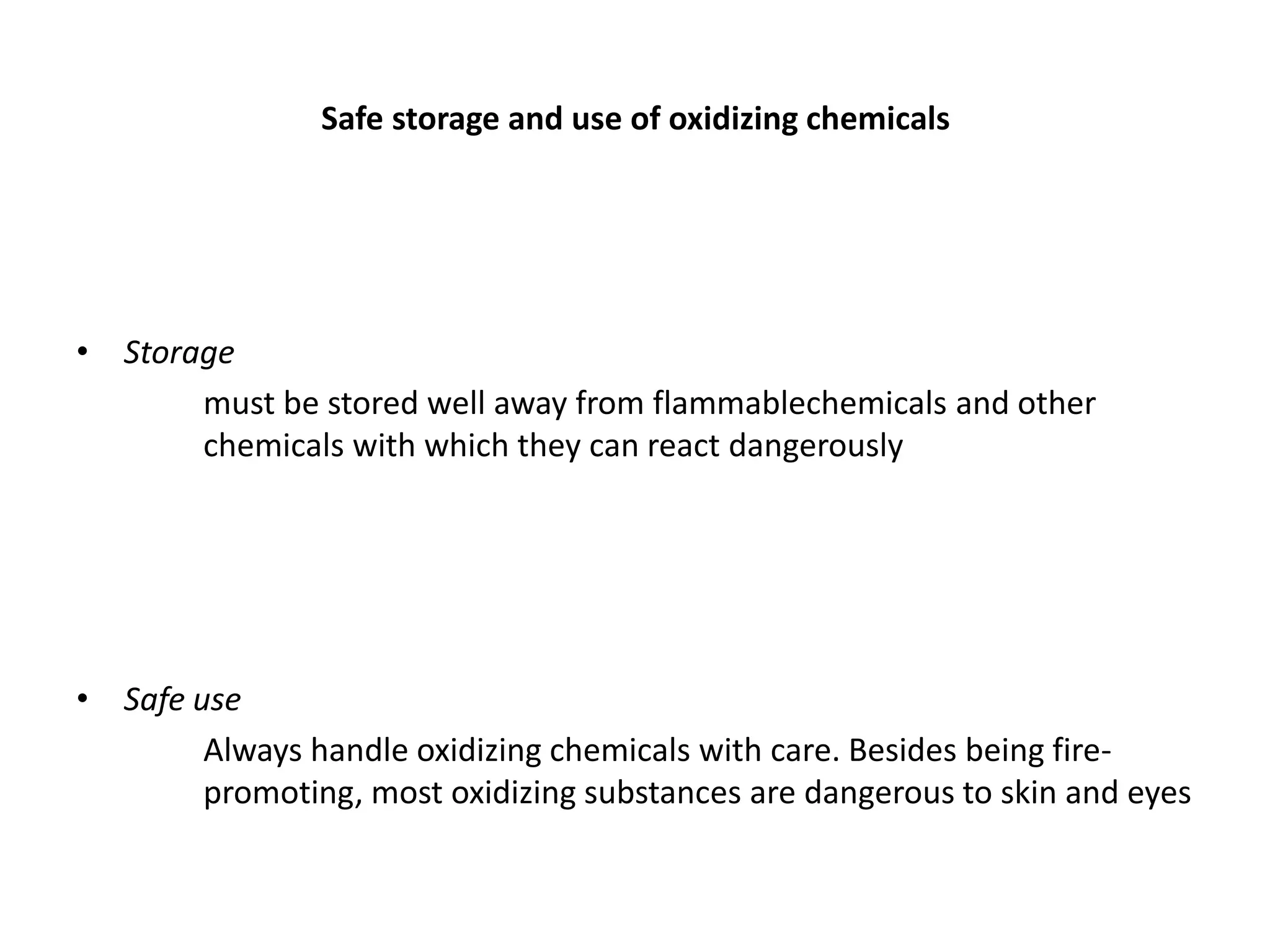 Safe use and storage of chemical and reagents | PPTX