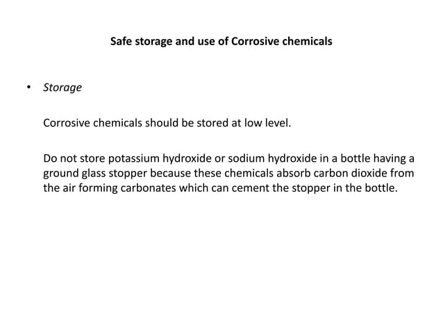 Safe use and storage of chemical and reagents | PPTX