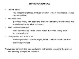 Safe use and storage of chemical and reagents | PPTX
