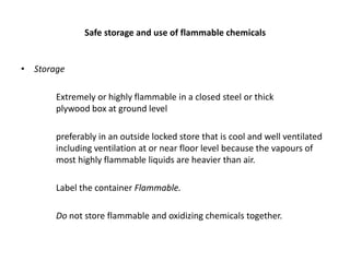 Safe use and storage of chemical and reagents | PPTX