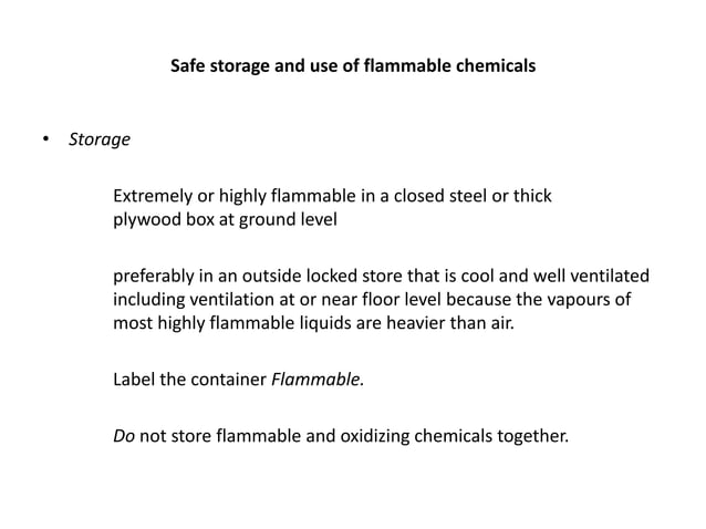 Safe use and storage of chemical and reagents | PPTX