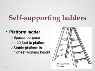 ladder safe use for construction site work | PPTX